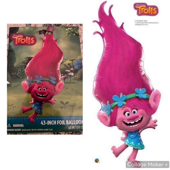 Dreamworks | Party Supplies | Dreamworks Trolls 43 Inch Foil Balloon ...